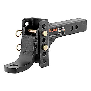 CURT 45901 Adjustable Trailer Hitch Ball Mount, 2-Inch Receiver, 6-3/4-Inch Drop, 1-Inch Hole, 6,000 lbs