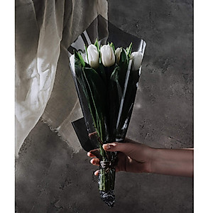 Morepack Cellophane Wrap Roll, Width16 in x 100 Ft Plastic Gift Basket Wrap,Clear Wrapping Paper