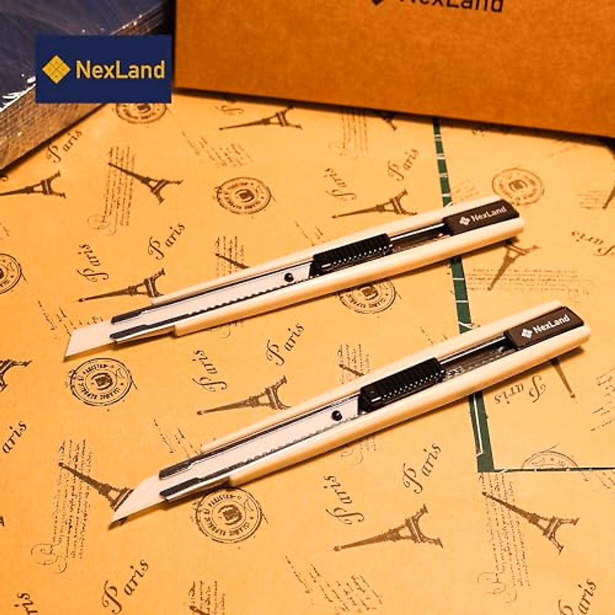 NexLand 2pack S1-P 9mm Utility Knife 60 Degree Tip with G3 Ultra-Sharp Ceramic Blade Snap Off Right Hand