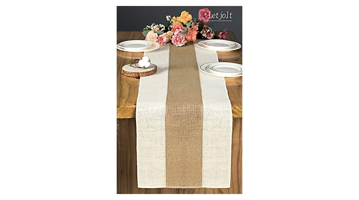 Rustic Burlap Table Runner - 12x72in Eco-Friendly Decor