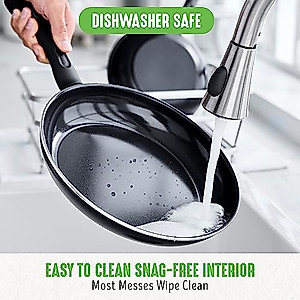 GreenLife Soft Grip Healthy Ceramic Nonstick 16 Piece Kitchen Cookware Pots and Frying Sauce Saute Pans Set, PFAS-Free with Kitchen Utensils and Lid, Dishwasher Safe, Black Diamond