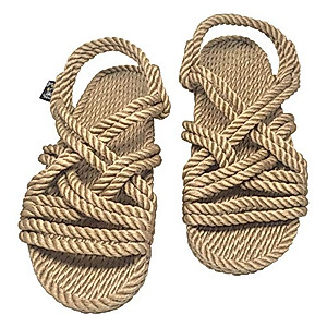 Nomadic State of Mind Lounger Sandals- Handmade Adjustable Rope Shoes – Machine Washable – Comfortable & Lightweight – Vegan Friendly – For Women & Men (Numeric_10)