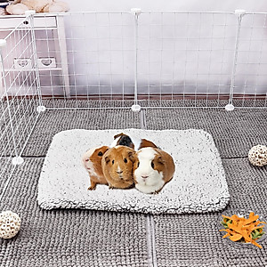 Mygeromon Guinea Pig Cage Liner Washable Rabbit Bedding Mats Small Animal Pad for Winter Keep Warm 19.5×15.5 Inch