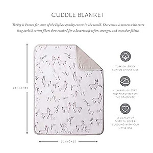 Oilo Baby Blanket Bundle | Cute Lightweight Cotton Fabric Comforter | Cozy, Soft wash & Waterproof Diaper Change pad, Blanket & Crib Sheet | for Infant/Toddler | Newborn Nursery Collection | Llama