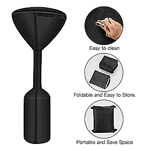 Patio Heater Covers Upgraded with Zipper and Storage Bag,Waterproof,Dustproof,Wind-Resistant,Sunlight-Resistant,Snow-Resistant,Black,95'' Height x 34" Dome x 18.5" Base