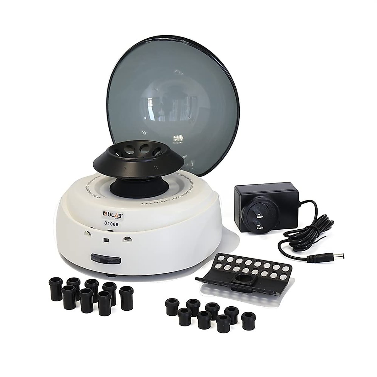 ULAB Mini Centrifuge, Lab Benchtop Micro Centrifuge 7000RPM, Low Noise, 2 Rotors for 8 x 0.2/0.5/1.5/2.0ml and 0.2mL×32 PCR Strips or 0.2mL×4 PCR 8 Strips, UMP1008