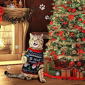 6 Pieces Christmas Dog Clothes Pet Shirts Breathable Puppy Vest Printed Christmas Snowman Reindeer Santa Claus Dog Shirts for Soft Outfit Dogs and Cats (L(8.8lbs-11.1lbs))