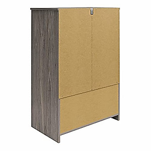 Ameriwood Home Edgewater Dresser, 4 Drawer, Grey Oak