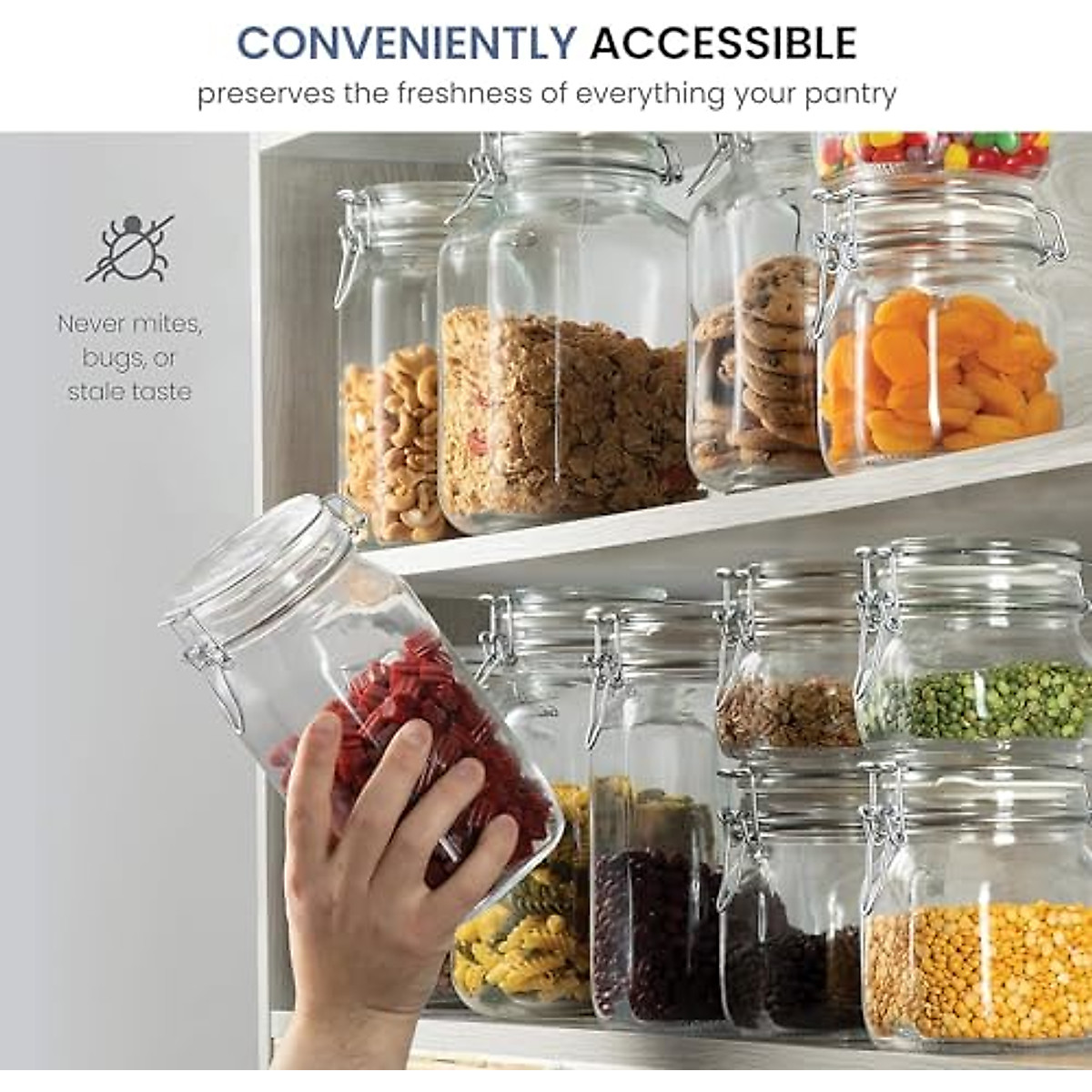 BORMIOLI ROCCO Square Fido Jar 0.75 Liter, 1 EA