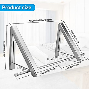 RUOYEEHOME Foldable Retractable Wall Hanging Drying Rack Space-Saving for Balcony Bathroom Laundry Room Foldable Invisible Drying Rack Storage