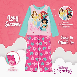 Disney Girls' Descendants | Princess | Little Mermaid 2-Piece Loose-Fit Pajamas Set, Kind Princess, 2T