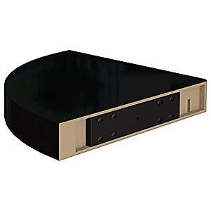 vidaXL Floating Corner Shelf Floating Display Shelf Wall Mounted Shelf Ledge Hanging CD Rack Board Bedroom Living Room High Gloss Black 9.8" MDF
