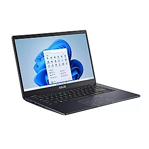 ASUS 2022 14" FHD Laptop, Intel Celeron N4020 Processor, 4GB RAM, 64GB eMMC Flash Memory, Intel HD Graphics 600, HD Webcam, Backlit Keyboard, Black, Windows 11S, 32GB SnowBell USB Card