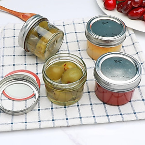 4 oz Glass Bottle with Lid, Mason Jars, Home Storage, Kitchen Storage, Condiments, Sauces, DIY Spice Bottle, Gift Giving,Pack of 16