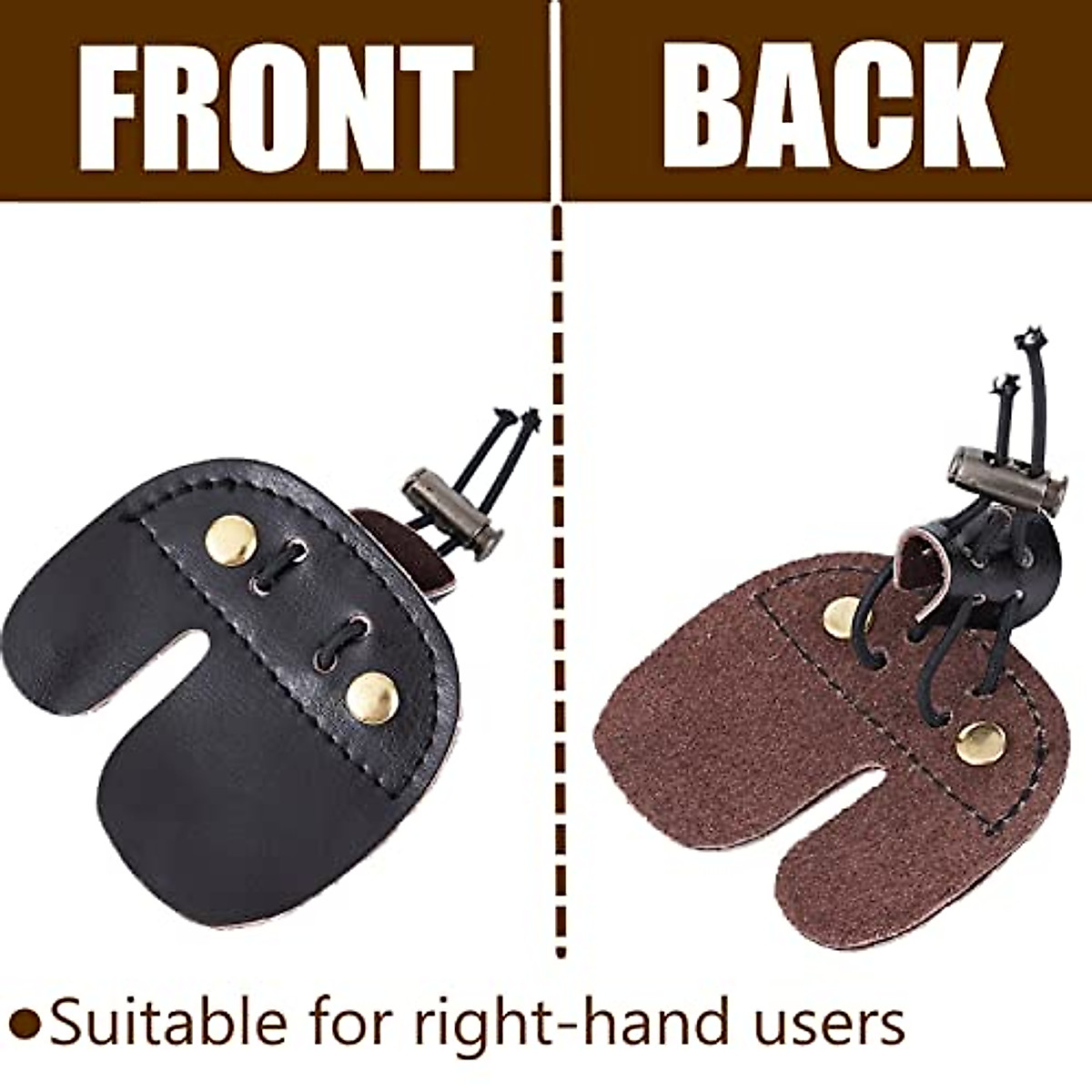 Huntingdoor Archery Armguard Finger Tab Set Arm Guards Leather Finger Guard Protective Gear for Recurve Bow and Longbow Hunting Shooting Right Hand