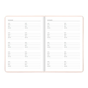 Letts Conscious Weekly/Monthly Planner, 12 Months, January to December, 2024, Sewn Binding, A5 Size, 8.25" x 5.875", Multilingual, Rosewater (C082399-24)