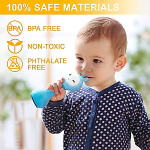 Alilo Bunny Baby Rattle Shaker and Teether Toys,Electronic Rattle Infants Toy,9 Kinds of Color Learning and Educational Toys with Music & Light for 0-6-12 Months, Gift for Newborns Girls Boys Toddlers