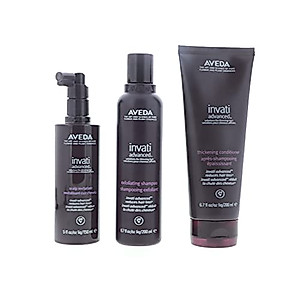 Aveda Invati Advanced Shampoo 6.7 Ounce, Conditioner Scalp Revitalizer 5 Ounce, Lavender, 1 Count, 11.7 Ounce