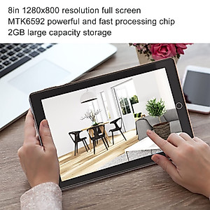 ANGGREK 8in HD Rose Gold Tablet PC, 2GB RAM 32GB ROM, Dual SIM Dual Standby Calling, Large Capacity Storage, 5.1, 5MP Camera, Built in 5000mAh Battery (US Plug)