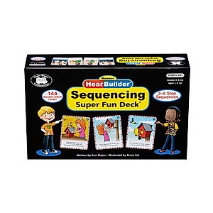 Super Duper Publications | HearBuilder Sequencing Flash Card Fun Deck | Educational Learning Resource for Children