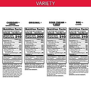 Pringles Potato Crisps Chips, Lunch Snacks, Office and Kids Snacks, Grab N' Go, Variety Pack (16 Cans)