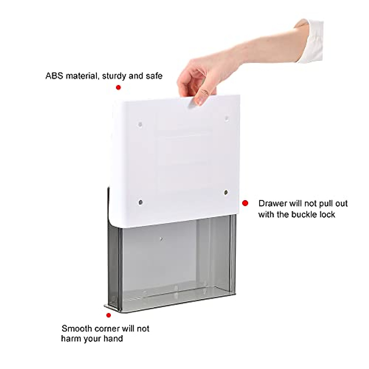 COZYWELL Under Desk Storage Drawer, Pack of 2PCS Attachable Desk Drawer Slide-out, Self-Adhesive Under Desk Organizer Table Storage for Stationery Home Office Organization