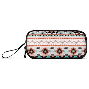 J JOYSAY Aztec Pattern Pencil Case Pouch Big Capacity Pencil Bags with Zipper Portable Pencil Box Large Pen Bag for Adults Teens Kids