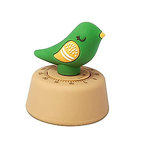 Cooking Timer 60-Minute Loud Ring ABS Small Bird Wind Up Clock Alarm Kitchen Accessories Cooking Timer