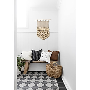 INSPIRED IVORY Boho Throw Pillow Covers - Set of 4 Decorative Farmhouse Pillow Cases for Living Room,Home - Aztec Toss Pillow Covers 18x18 Striped Geometric Aztec for Couch Sofa Bed - Urban Collection