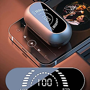 MONKPEAR Wireless Ear Clip Bone Conduction Headphones - Wireless Ear Clip Bluetooth Headset, Mini Bone Conduction Headphones, Open Ear Headphones Wireless Bluetooth for Running Sports (Black)