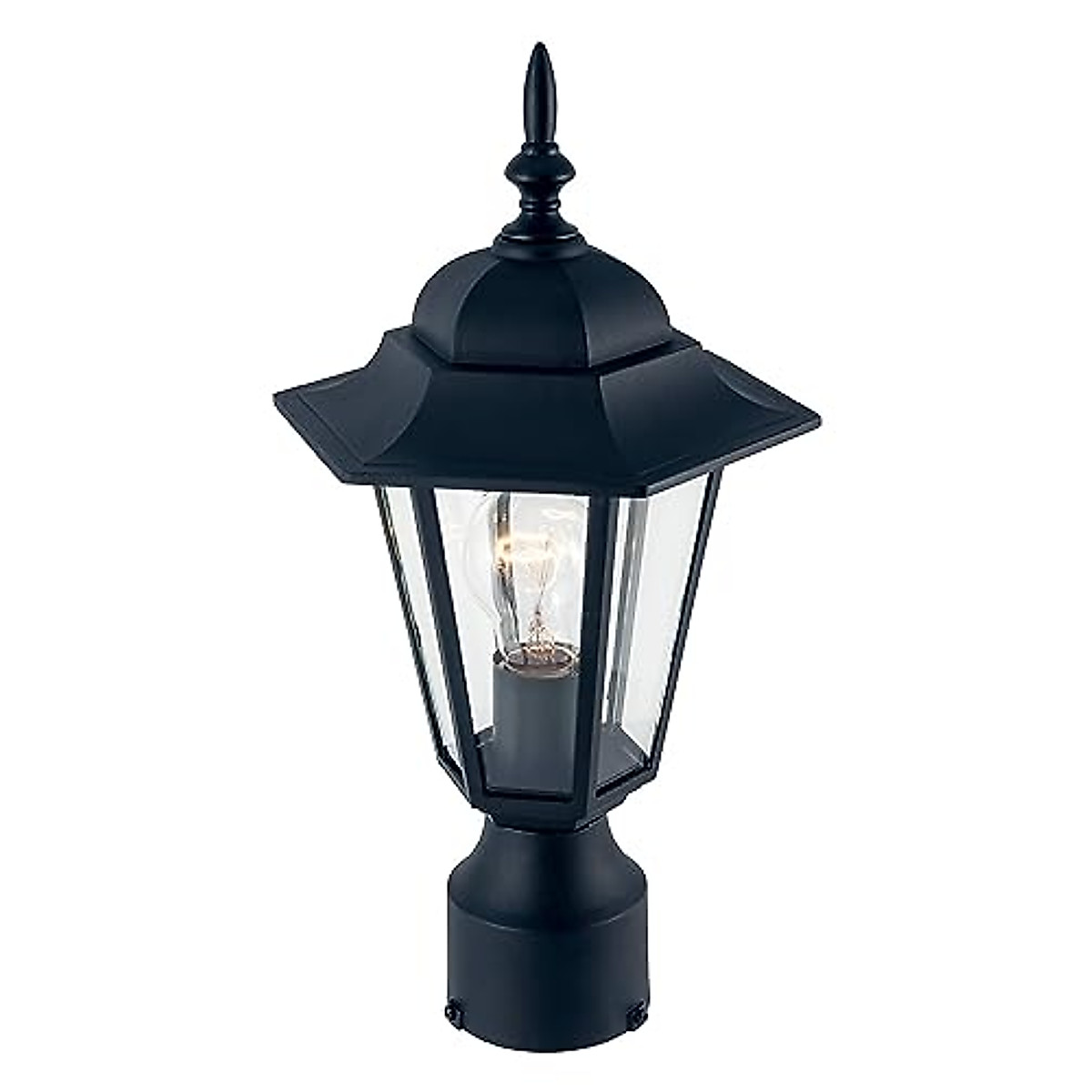 VOLBOZ Outdoor Post Light, Pole Lantern, E26 Base 60W Max, Metal Housing Plus Glass, Wet Location Rated, Bulbs not Included,IP65
