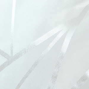 CaliTime Pack of 2 Throw Pillow Covers Cases for Couch Sofa Home Decor Modern Shining & Dull Contrast Triangles Abstract Lines Geometric 16 X 16 Inches White