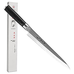 CHUYIREN Sashimi Knife- 9.5 inch(240mm), Sushi Knife, Professional Yanagiba Knife with Ergonomic Handle, Japanese Chef Knife for Fish Filleting, Slicing, Valentines Day Gifts