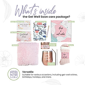 Hugs & Well Wishes Collection, Get Well Soon Gifts for Women, Care Package for Women for Any Occasion, Get Well Gifts for Women After Surgery, During Recovery, Birthdays & More