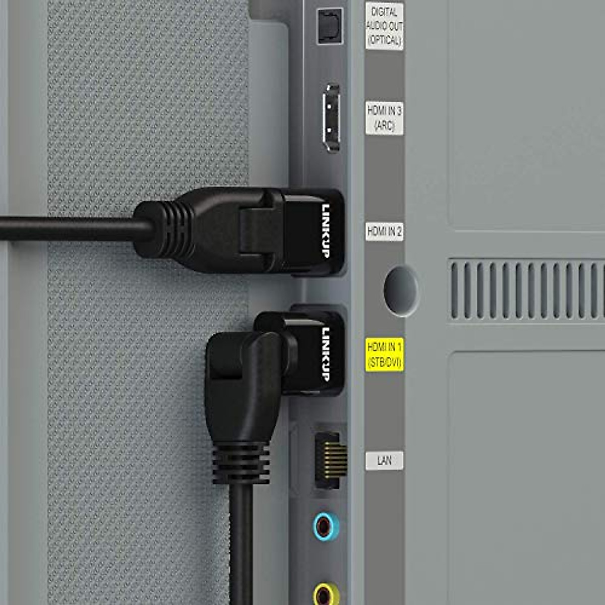 LINKUP - HDMI 4K Cable Ultra HD 360° Angle Swivel Digital Video Cord - Heavy Duty 28AWG - Extreme High Speed 18GB/s | 4096 x 2160 | Compatible with Apple Xbox PS4 PC Samsung TV - 6FT