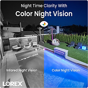 Lorex Fusion 4K Security Camera System w 3TB NVR - 16 Channel Wired Home Security w 8 Metal Cameras - Motion Detection, Active Deterrence, 2-Way Audio, Color Night Vision, Weatherproof Surveillance
