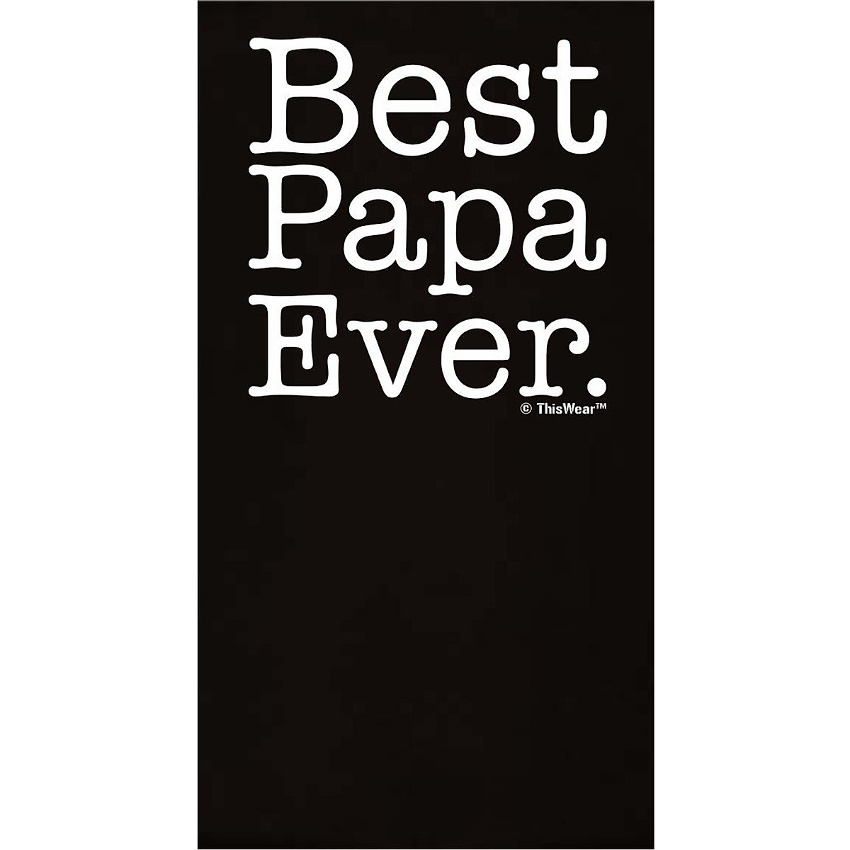 ThisWear Father's Day Gift Best Papa Ever Funny Apron for Kitchen BBQ Barbecue Cooking Baking Crafting Gardening Two Pocket Apron for Grandpa or Dad Black
