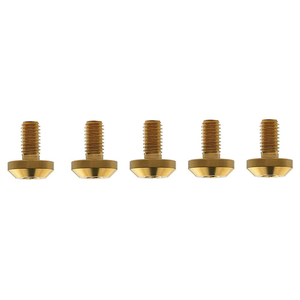 Yaruijia Titanium Bolts M6x12 15 20 25 30 35 mm Umbrella Head Allen Screws Pack of 5 (M6x12mm, Gold)