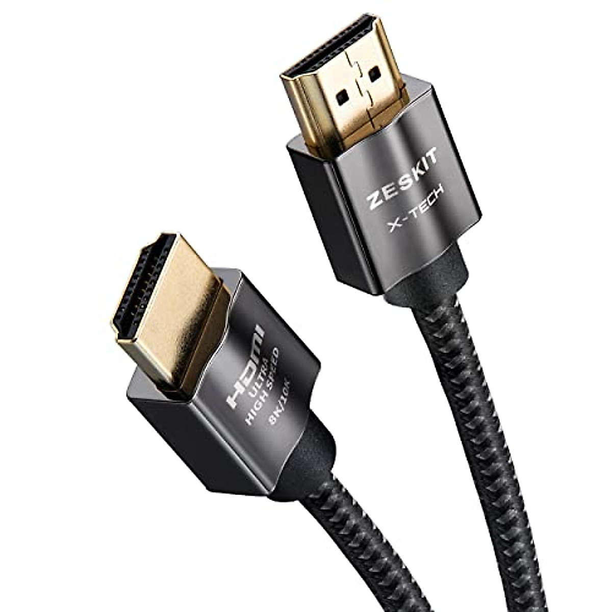 Zeskit X-Tech 48Gbps Ultra High Speed HDMI Cable 3ft, 8K60 4K120 144Hz eARC HDR HDCP 2.2 2.3 Compatible with Dolby Vision Apple TV 4K Roku Sony LG Samsung Xbox Series X RTX 3080 PS4 PS5
