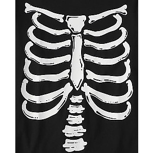 The Children's Place Boys All Holidays Long Sleeve Graphic T-Shirts Halloween Skeleton Glow Medium