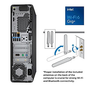 VISION COMPUTERS HP Z2 Small Form Factor G5 Workstation, Intel i3-10100, 8GB RAM, 256GB SSD +5 00GB HDD, Windows 11 Pro, WIFI & Bluetooth, Slim Wired SmartCard Keyboard & Wired Mouse
