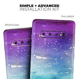 DesignSkinz Splattered Ocean 4823 Absorbed Watercolor Texture Protective Vinyl Decal Wrap Skin Cover Compatible with The Samsung Galaxy S20 (Screen Trim & Back Glass Skin)