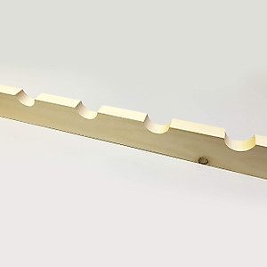 24" Length Real Wood Bottle Wine Rack, 3/4"Thick, 1 Pair Front/Rear - Choose Your Size