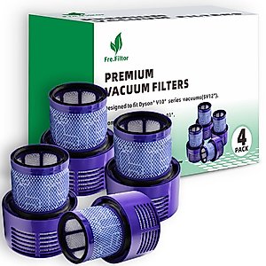 4-PACK Replacement HEPA Filters Compatible with Dyson V10 Vacuum,Compare to Part # 969082-01 or # DY-969082-01 - Fre.Filtor