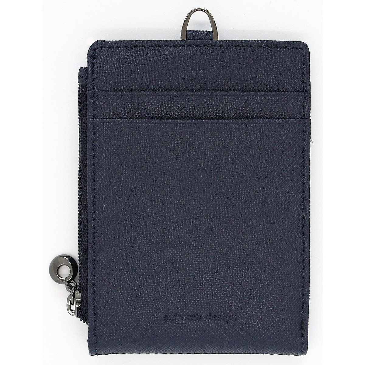 ID Window Card Badge Holder Leather Wallet Zip Neck Detachable Strap Landyard Money