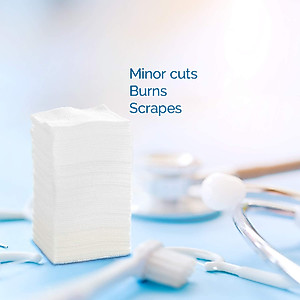 1000 Gauze Pads 2x2,JMU Sponge Non Woven 4-Ply Non-Sterile Dental Pads All Purpose Gauze