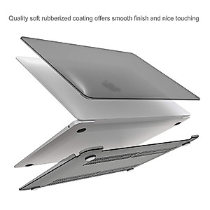 ProCase for MacBook Air 13 Inch 2020 2019 2018 A2337 M1 A2179 A1932, Hard Case Shell Cover with Keyboard Skin Cover -Black