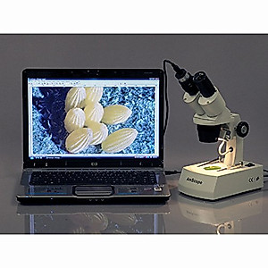 AmScope MD35 0.3MP Digital Microscope Camera for Still and Video Images, 40x Magnification, Eye Tube Mount, USB 2.0 Output, Includes Software