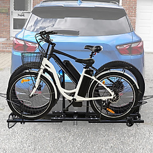Hitch Mount Bike Rack Carrier Upright 2 Mountain Bike E-Bike Carrier Platform Style 2" Rear for SUV Van Truck Minivans RV Trailer