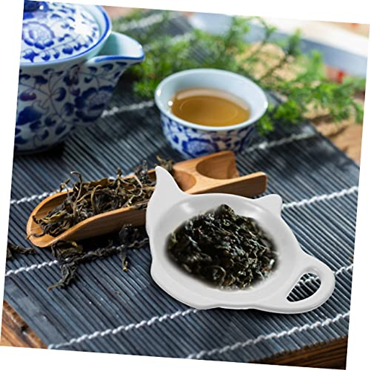 USHOBE 3pcs Tea Bag Saucer Ceramic Coasters Ceramic Serving Tray Ceramic Teapot Tea Bag Trays Dipping Sauce Dishes Ceramic Tea Bag Plate Delicate Teabag Coaster Snail Tea Bag Holder Dip